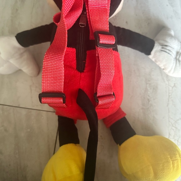 Disney | Toys | Disney Mickey Mouse Plush Backpack Red Black Yellow ...